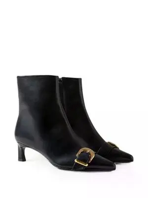 Claudie Pierlot Buckle-detail Pointed-toe Ankle Boots