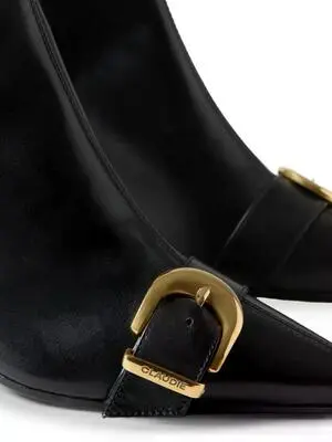 Claudie Pierlot Buckle-detail Pointed-toe Ankle Boots