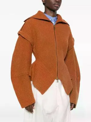 Zimmermann Ribbed-knit Panelled Cardigan