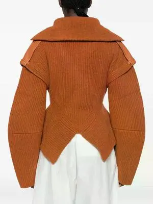 Zimmermann Ribbed-knit Panelled Cardigan