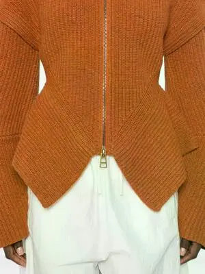 Zimmermann Ribbed-knit Panelled Cardigan