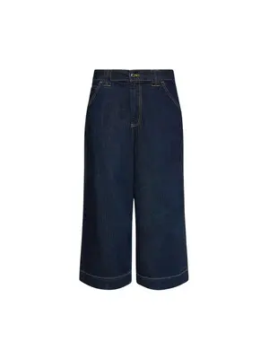 ELENA MIRO` Cropped Wide Leg Jeans "gea