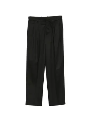 Calvin Klein Pleated Straight-leg Pants - Black