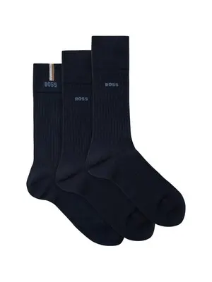 Hugo Boss Ribbed Socks With Logo