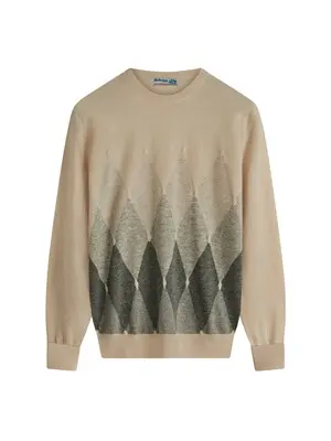 BALLANTYNE Cashmere Diamond Pattern Pullover