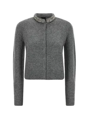 Pinko Colonia Cardigan With Jewel Collar