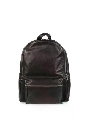 Orciani Grained Leather Backpack - Brown