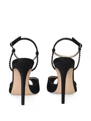 ANDREA WAZEN Katy Crystal-embellished Ruched Pumps