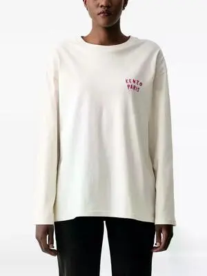 Kenzo Boke Heart Logo-embroidered Long-sleeved T-shirt