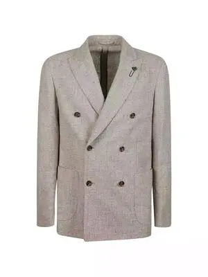 LARDINI Double-breasted Wool Blazer