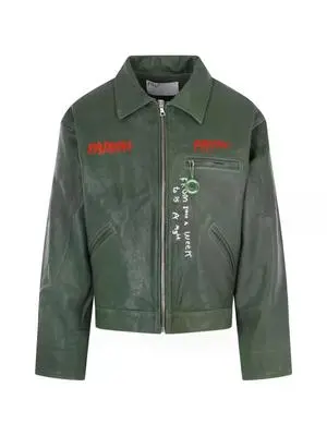 PALY Embroidered Leather Jacket