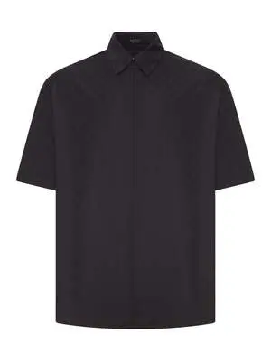 Gucci Gg Cotton Poplin Zip Shirt - Brown