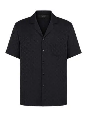 Gucci Gg Jacquard Silk Shirt - Blue