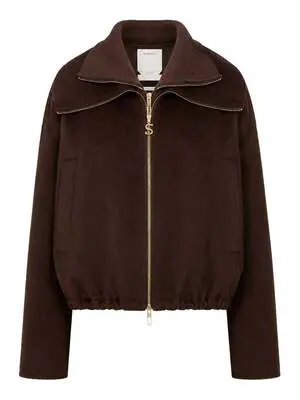 Sportmax Pure Wool Bomber Jacket With Removable Front Insert - Multicolor