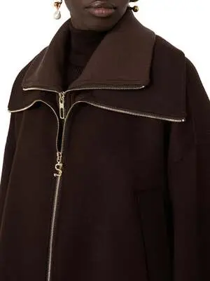 Sportmax Pure Wool Bomber Jacket With Removable Front Insert - Multicolor