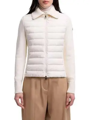 Moncler Padded Wool Zip-up Cardigan