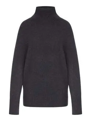 Giorgio Armani High Neck Sweater In Shaved Cashmere