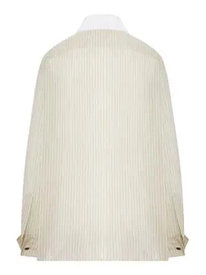 Bottega Veneta Striped Shirt With Contrasting Collar
