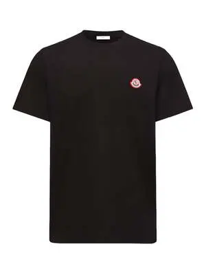 Moncler Cotton Jersey T-shirt With Logo - Black