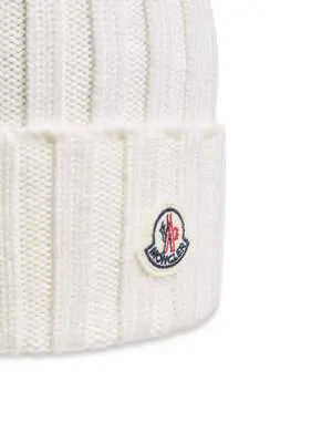 Moncler Wool Beanie With Pom Pom