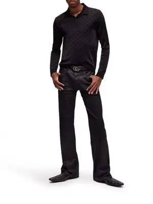 Gucci Gg Jacquard Viscose Polo Shirt