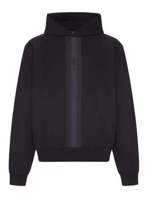 Gucci Cotton Hoodie With Tonal Web Stripe