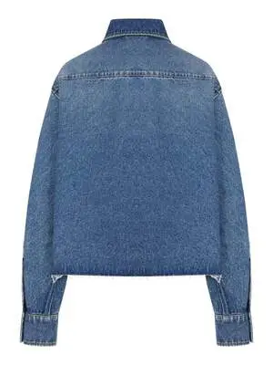 Miu Miu Denim Shirt With Logo