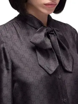 Gucci Printed Silk Twill Shirt