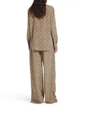 Balenciaga Monogram Shirt In Silk Crepe