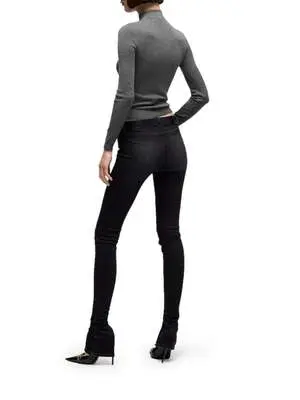 Gucci Fine Ribbed Wool Top With Clamp