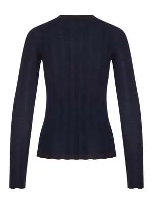 Prada Ribbed Knit Top With Logo