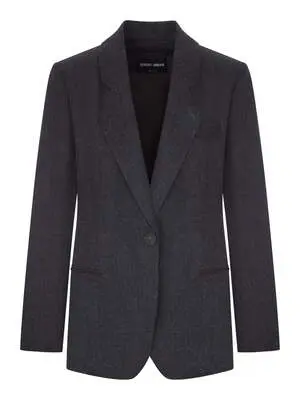 Giorgio Armani Single-breasted Wool And Cashmere Flannel Jacket