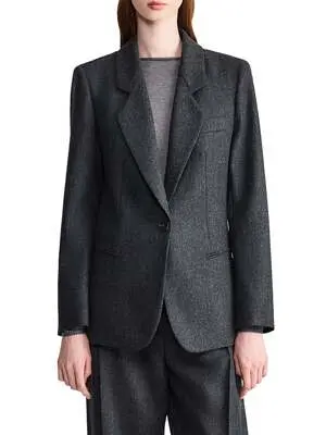 Giorgio Armani Single-breasted Wool And Cashmere Flannel Jacket