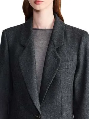 Giorgio Armani Single-breasted Wool And Cashmere Flannel Jacket
