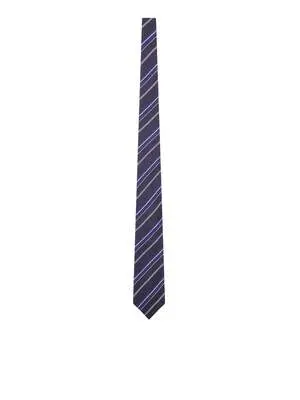 TOM FORD Silk Tie With Diagonal Stripes - Multicolor