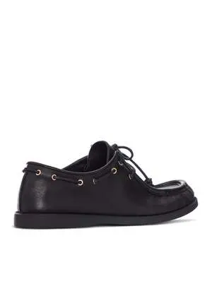 Celine Derby Leather Loafer With Eyelets