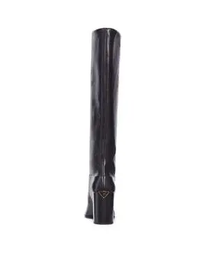 Prada Leather Heel Boots