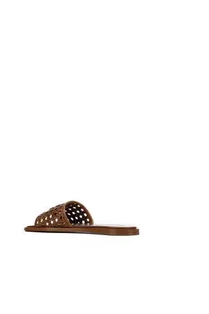 Miu Miu Woven Leather Slide Slippers