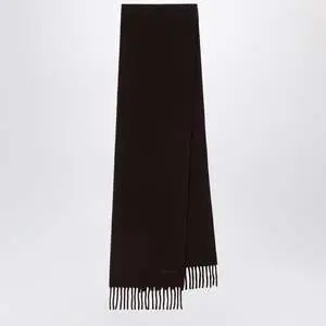 Max Mara Wool Scarf With Fringes - Brown