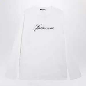 Jacquemus Long-sleeved T-shirt In Organic Cotton - White