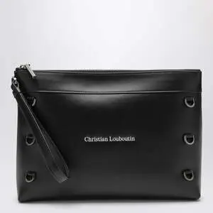 CHRISTIAN LOUBOUTIN Clutch Bag In Smooth Leather - Black
