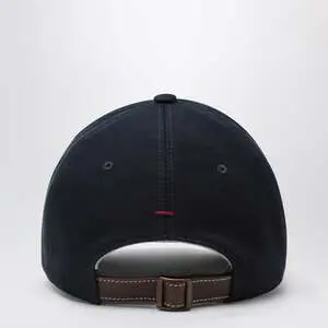 Brunello Cucinelli Navy Baseball Cap In Cotton