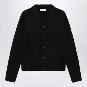 Dries Van Noten Long-sleeved Alpaca Blend Cardigan - Black