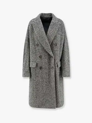 Brunello Cucinelli Virgin Wool And Alpaca Overcoat - Multicolor