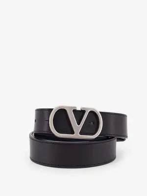 Valentino Garavani Vlogo Leather Reversible Belt