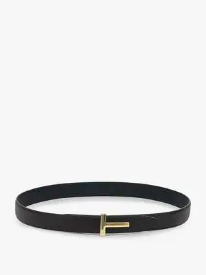 TOM FORD Reversible Hammered Leather Belt - Multicolor