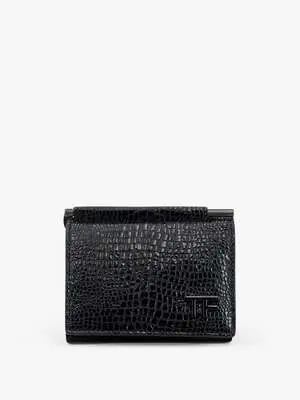 TOM FORD Goat Leather Card Holder - Black