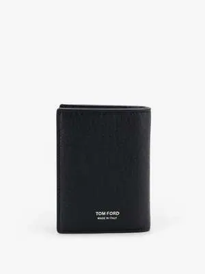 TOM FORD Leather Card Holder With Embossed Logo