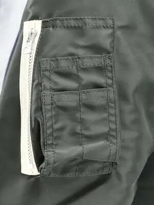 Sacai Cotton Blend Sweatshirt With Nylon Sleeves