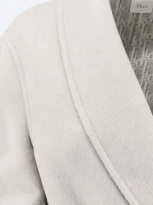 Dior Virgin Wool And Silk Coat With Belt